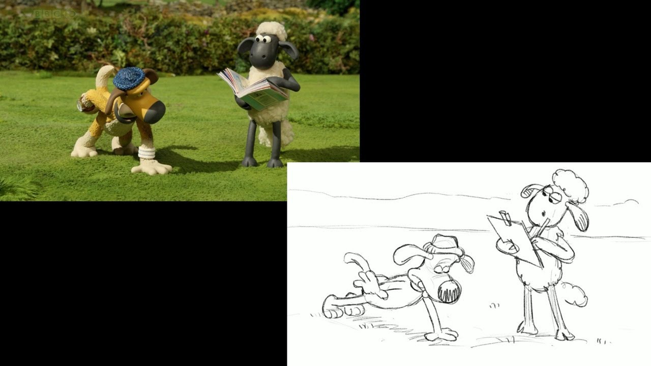 Shaun the Sheep - Dual video: Animatic/Final Movie - "Bitzer's Basic Training" - Training ...