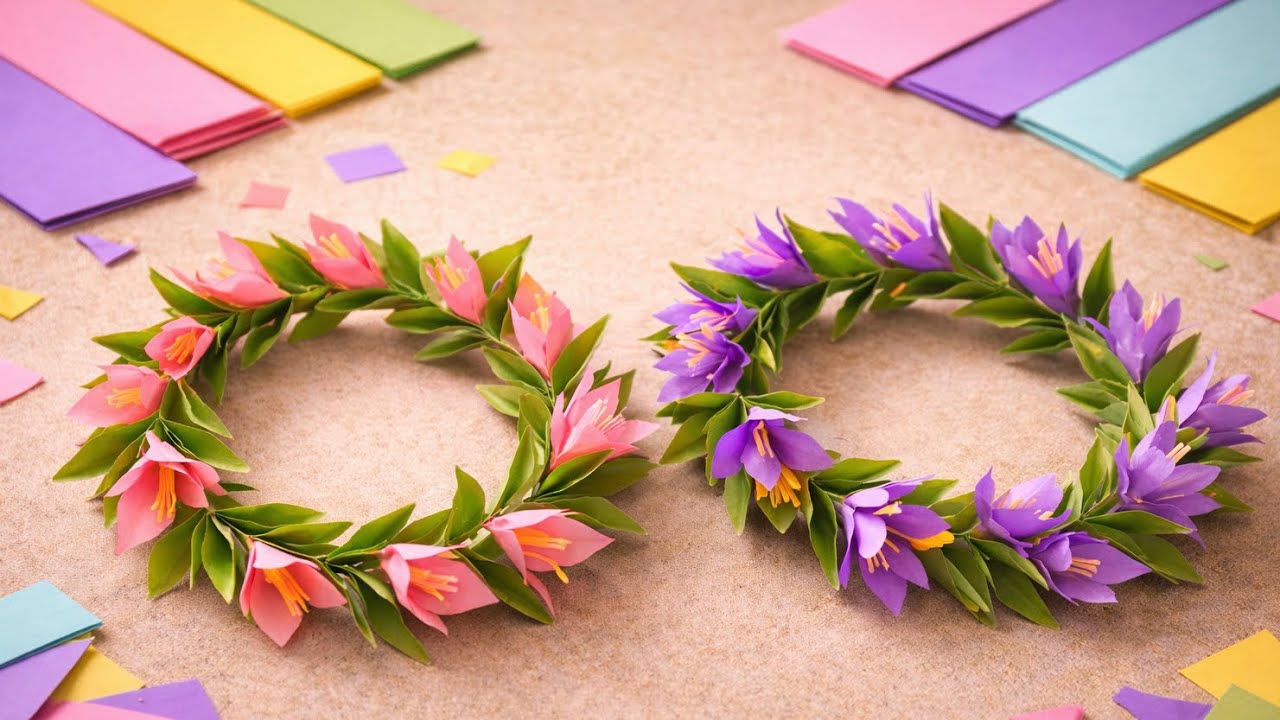 How to Make a Paper Flower Crown | Easy DIY Craft - YouTube