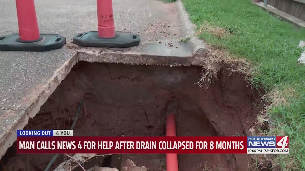 Man calls News 4 for help after drain collapsed for 8 months - YouTube