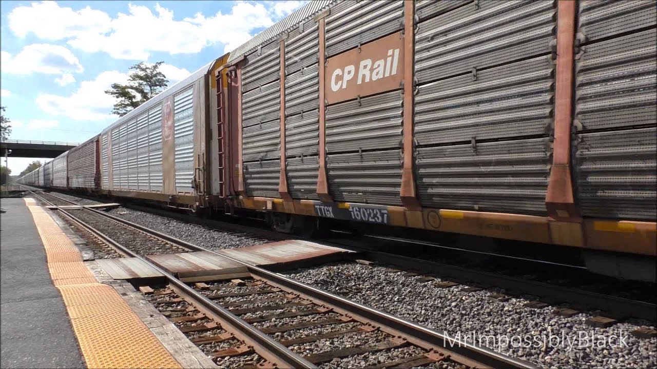 CSX Autorack Through Muirkirk Station 10 16 2015 - YouTube