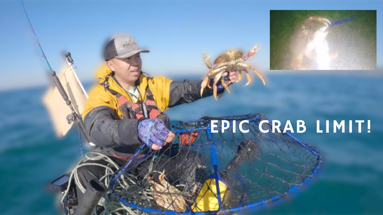 🦀Dungeness Crab LIMITS & Halibut Fishing! EPIC UNDERWATER CAM🤯 - YouTube