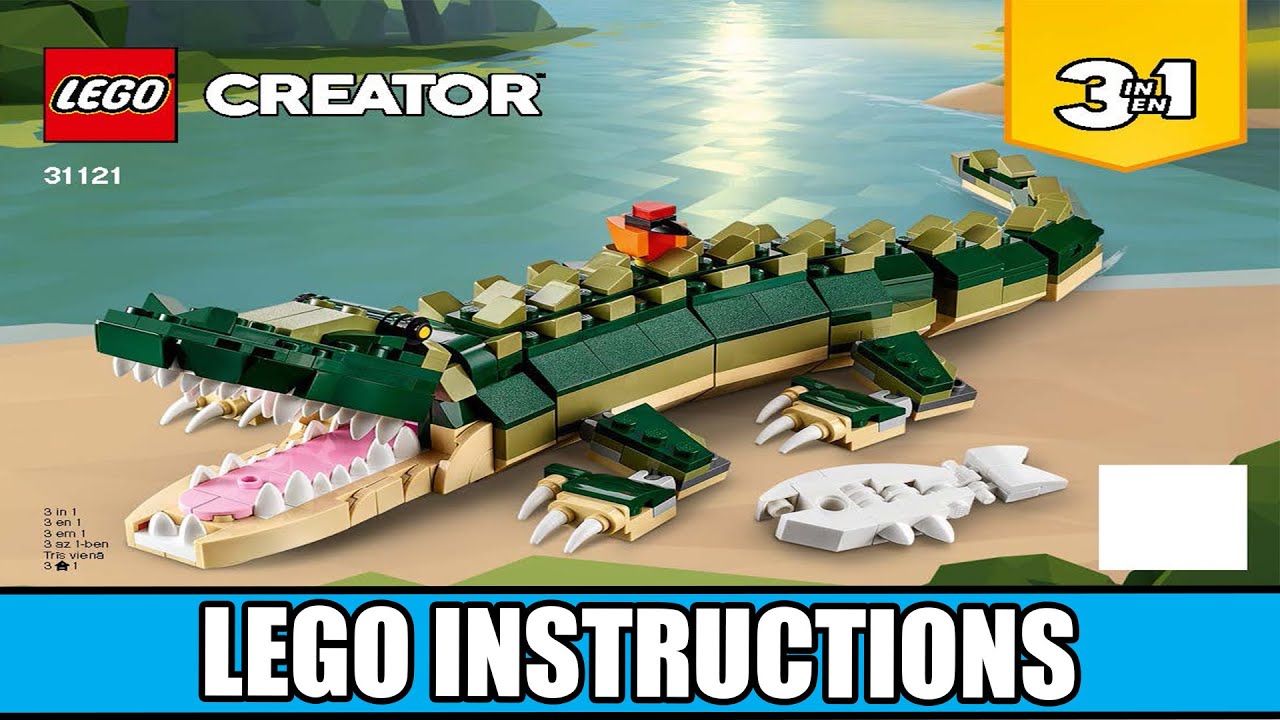 LEGO Instructions | Creator | 31121 | Crocodile (Model 1) - YouTube