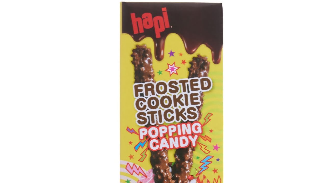 Hapi Popping Candy Frosted Cookie Sticks - YouTube