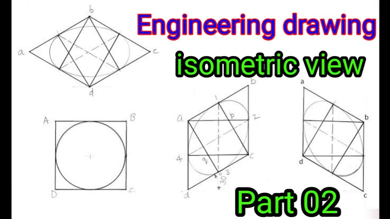 Draw an isometric view of circular lamina diameter of 40mm placed with ...