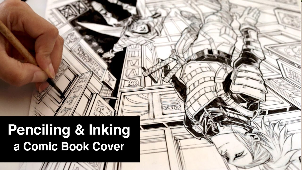 Penciling and Inking a Comic Book Cover with Siya Oum - YouTube