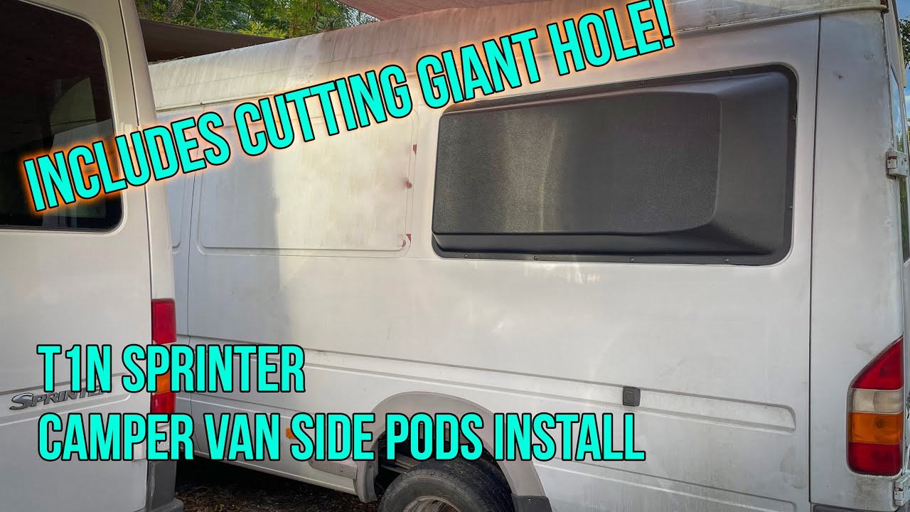 Installing T1N Sprinter Side Flares (aka Camper Van Pods!) - YouTube