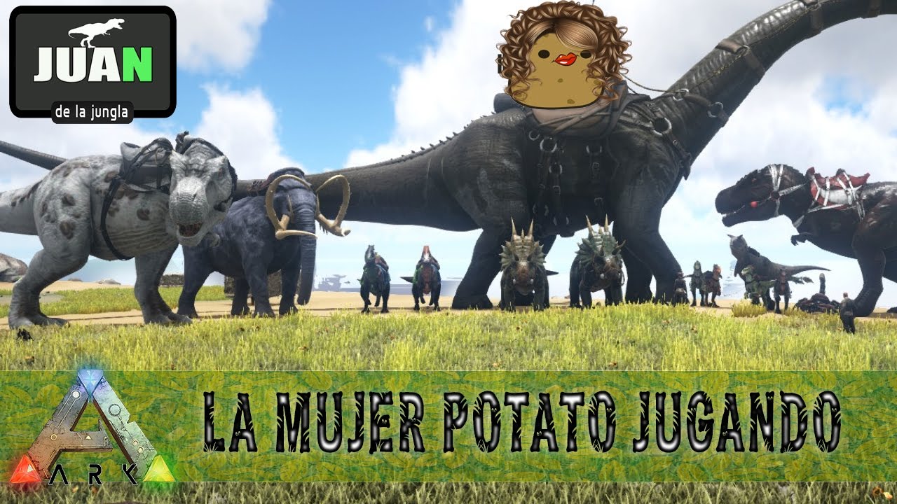 ARK #Especial | LA MUJER POTATO SE PONE A JUGAR ARK | Gameplay Español ...