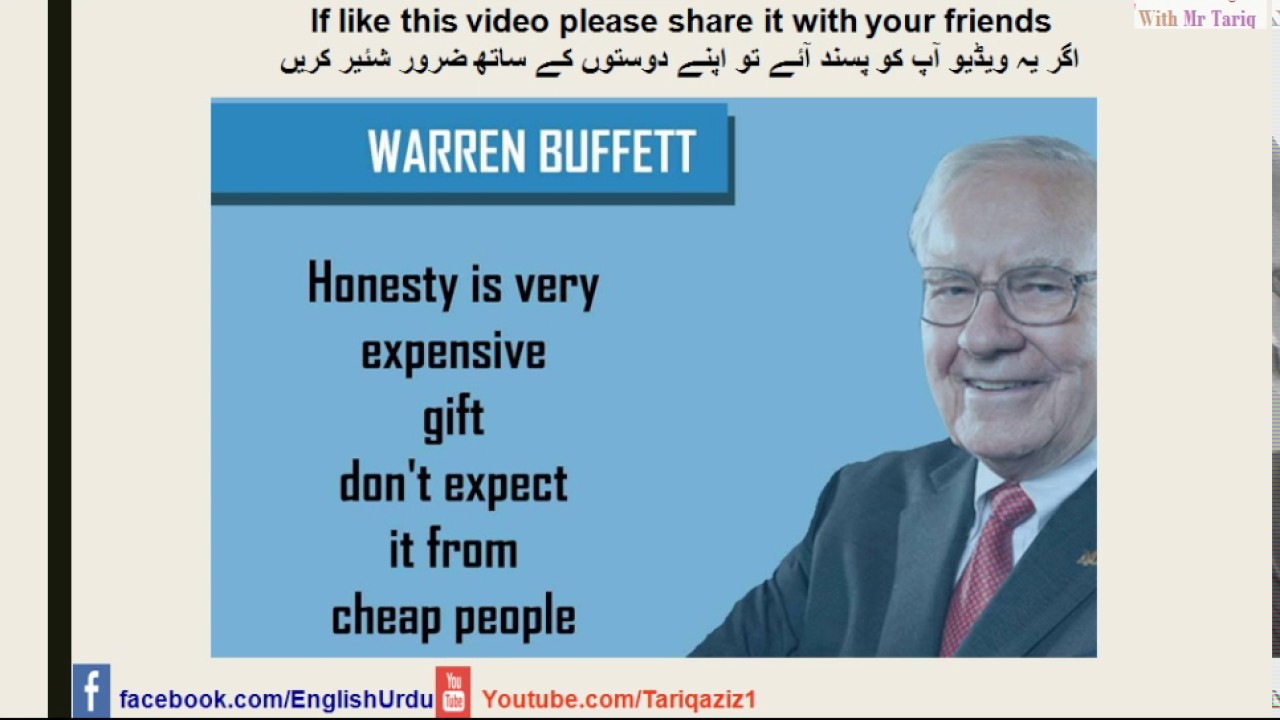 Warren Buffett honesty is very expensive gift - YouTube