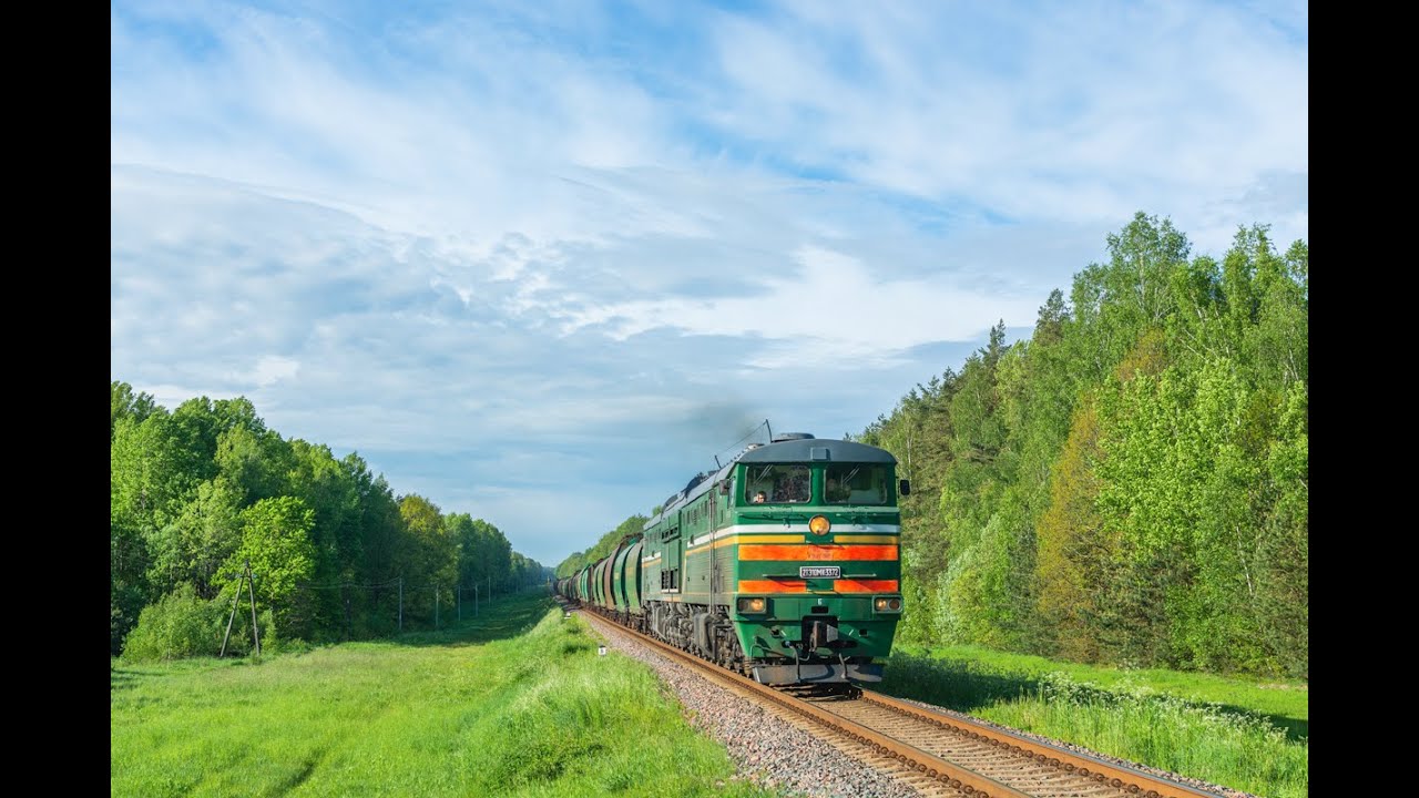 Грузовой тепловоз 2ТЭ10МК-3372 / Diesel locomotive 2TE10MK-3372 - YouTube