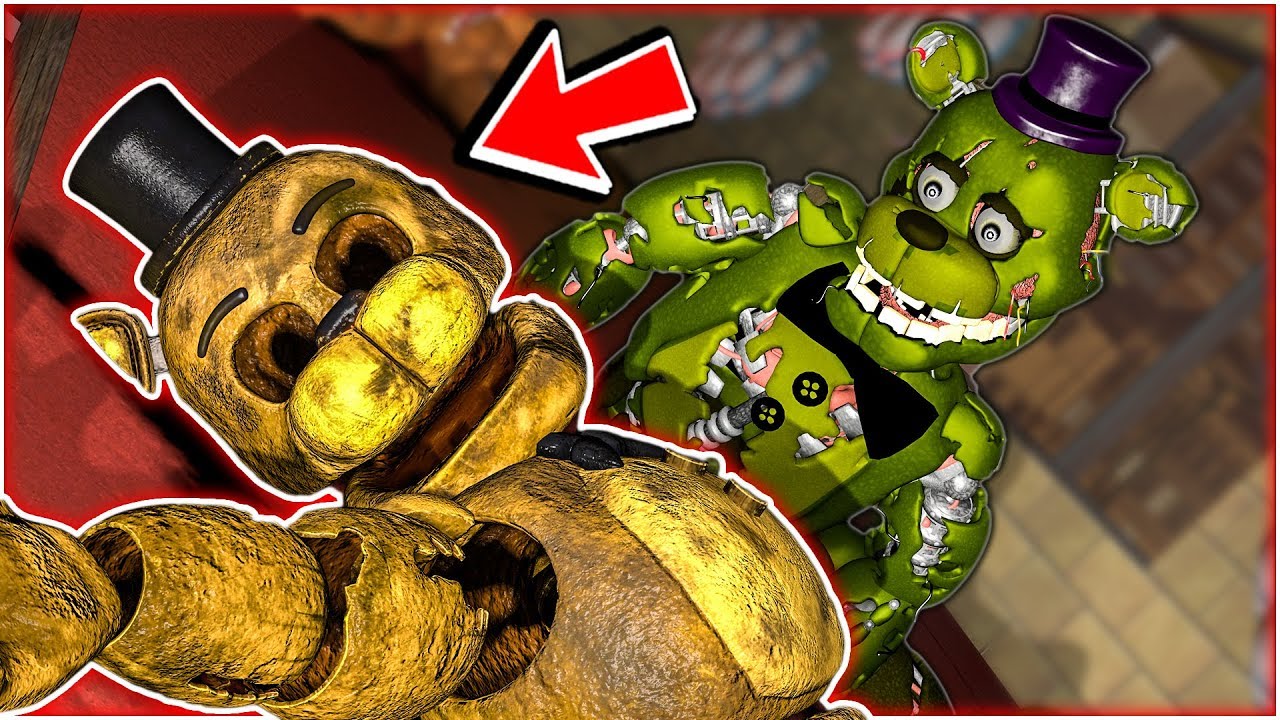 New Fredtrap Finds Empty Exoskeleton Golden Freddy On The Floor! Gmod ...
