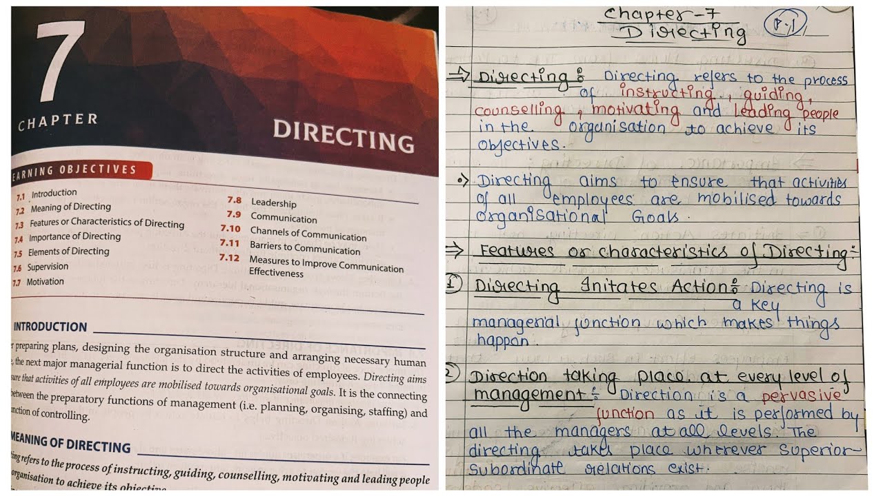 Notes For Class 12 Business Studies Chapter 7 Directing(part-1) ( CBSE ...