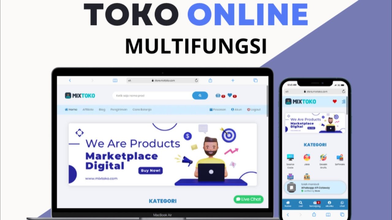 Source code Website & APK Android toko online pro stooredigital ...