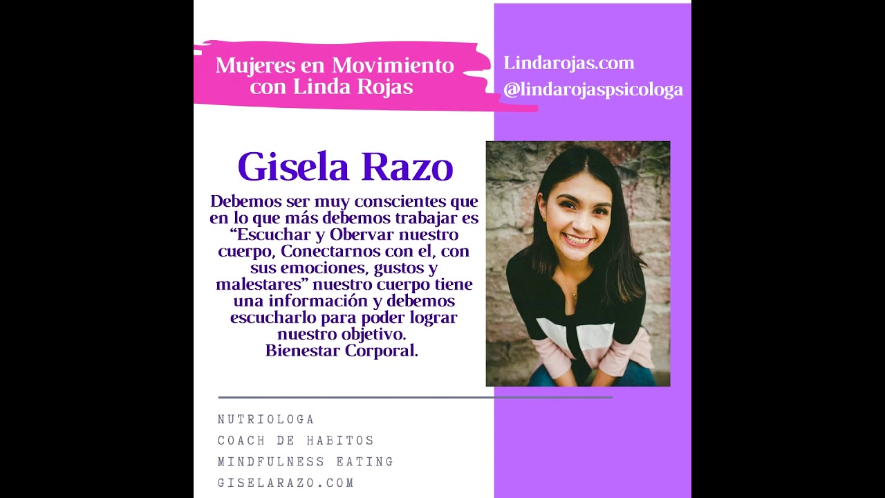Coach en Nutrición Gisela Razo en Mujeres en Movimiento con Linda Rojas ...