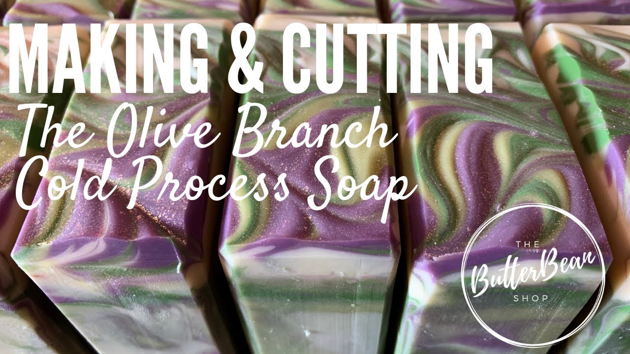 Making & Cutting The Olive Branch Cold Process Soap - YouTube