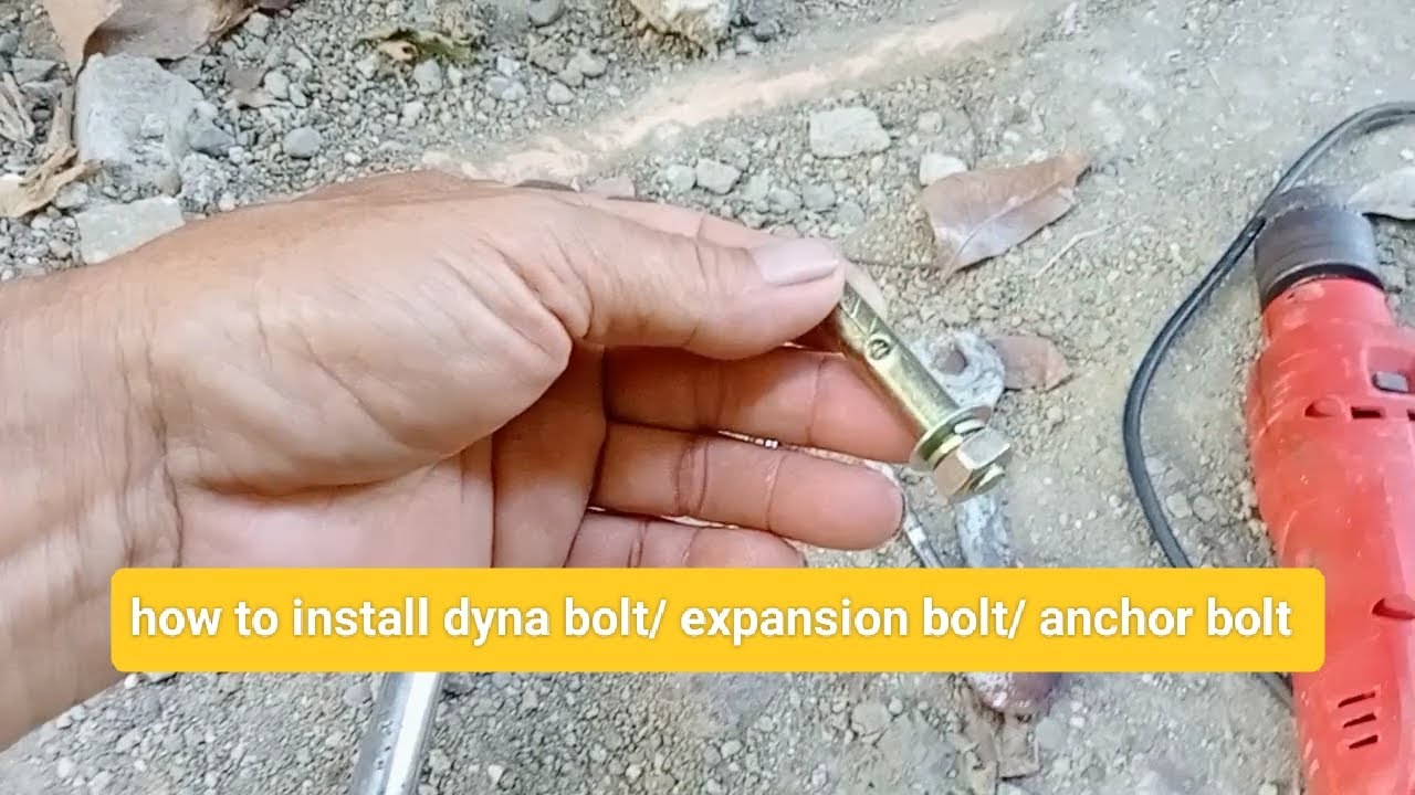 How to install a dyna bolt/expansion bolt/ anchor bolt - YouTube
