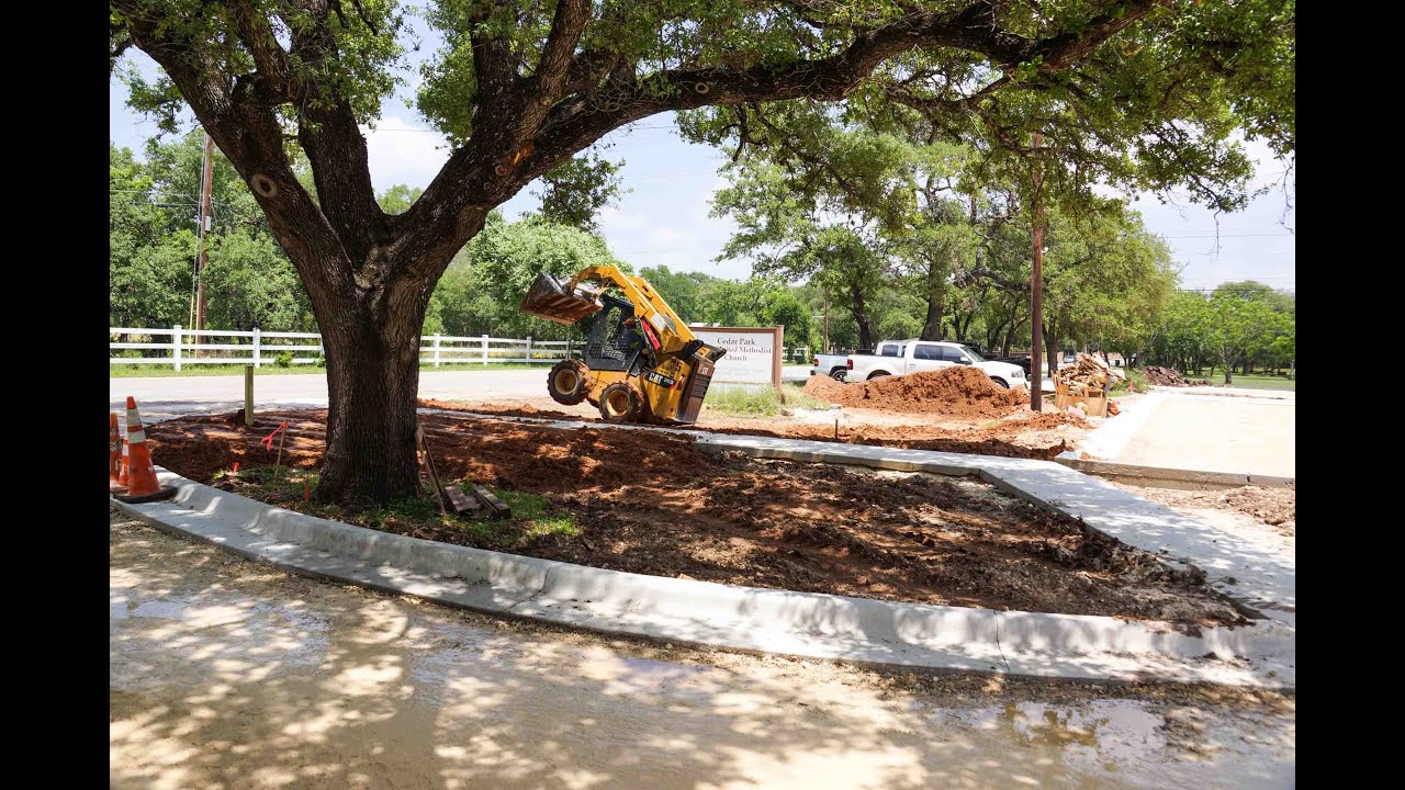 Back-Filling the Curbs - YouTube