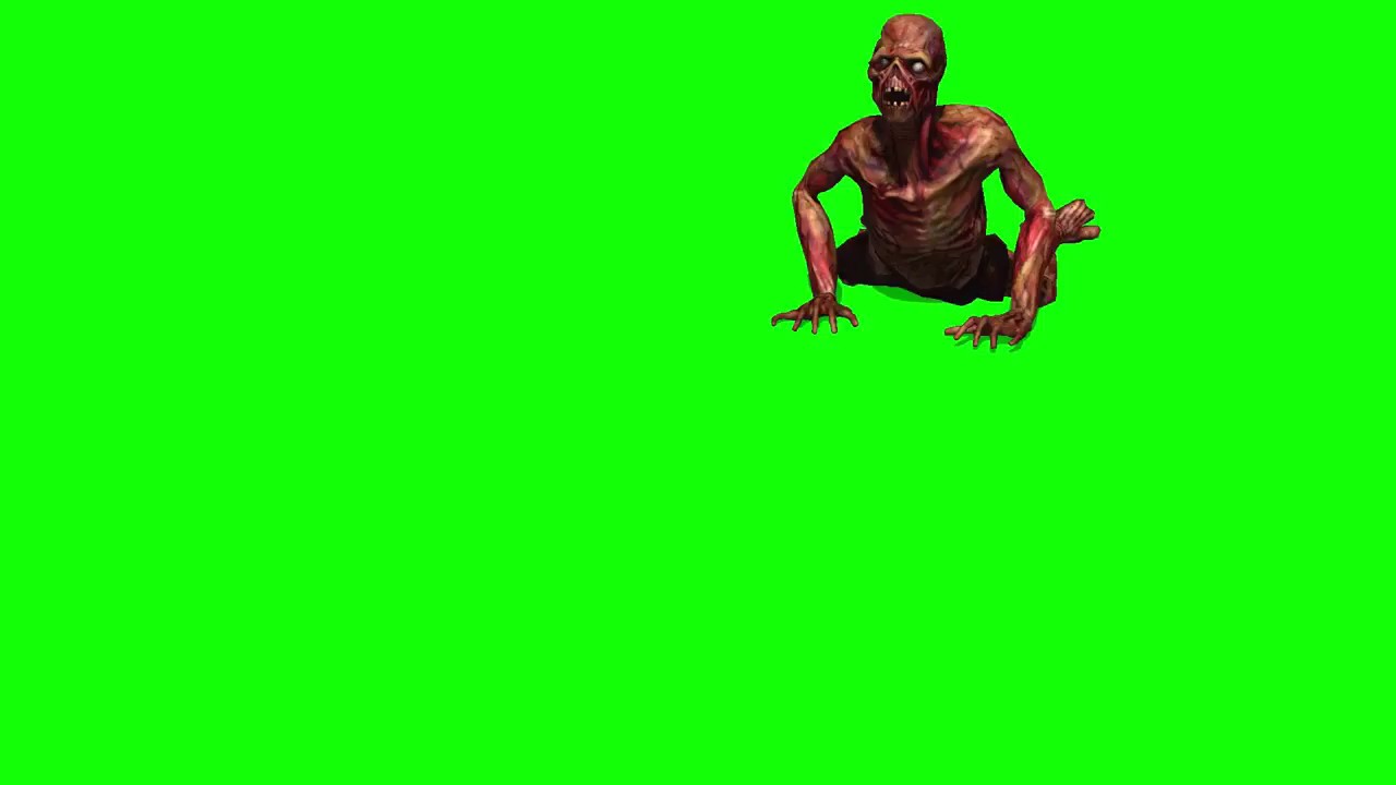 Scary zombie green screen footage free - YouTube