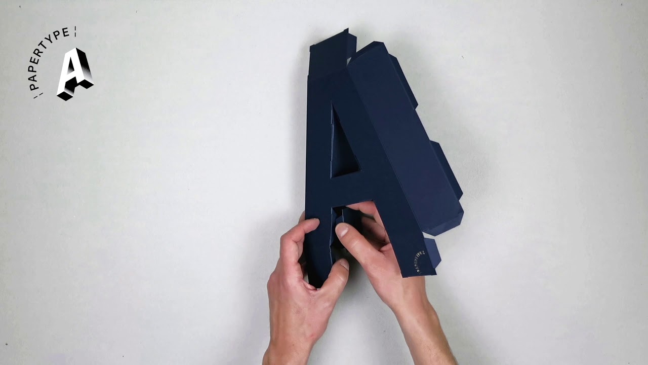 How to build letter A © Papertype - YouTube