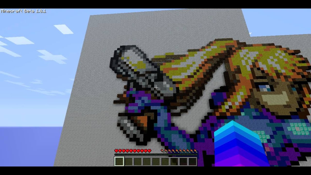 Minecraft awesome pixelart ~Zero Suit Samus~ - YouTube