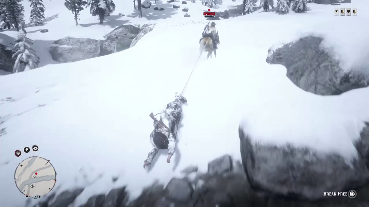 Red Dead Redemption 2 fun in the snow - YouTube