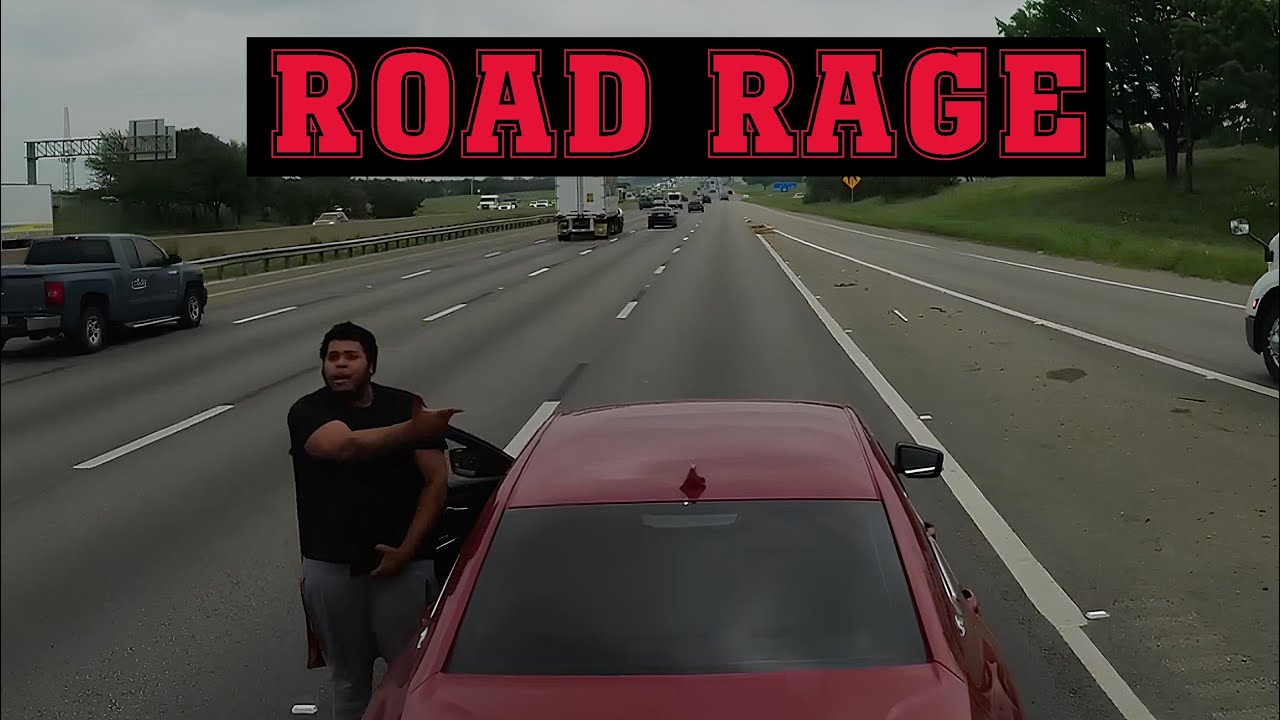 ANGRY DRIVERS. Road Rage and Brake Check Caught on Camera. - YouTube