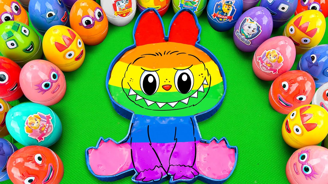 Satisfying ASMR | How to Make Rainbow Labubu Bathtub by Mixing SLIME ...