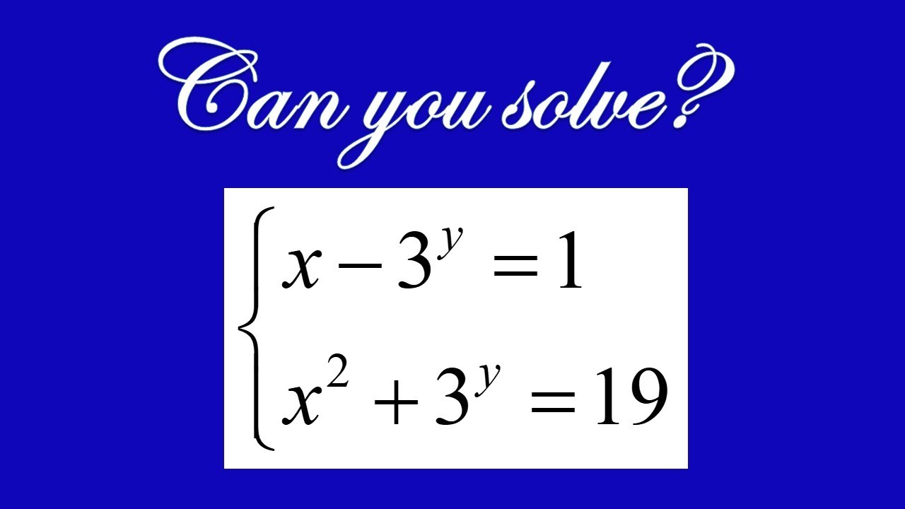 Math Olympiad Problem | Nice system of equations | Math Olympiad ...