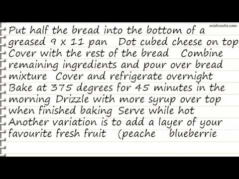 Recipe Easy Night Before French Toast Raphael - YouTube