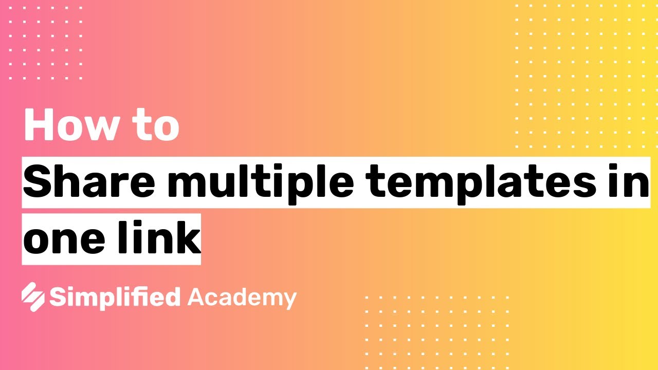 How to share multiple templates in one project link - YouTube