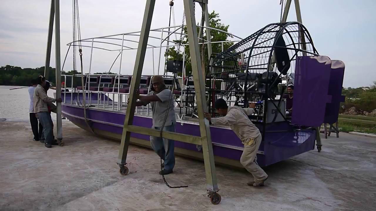 1 New Big Airboat Ready to Launch June10,2013 Saturday @ 6 30pm - YouTube