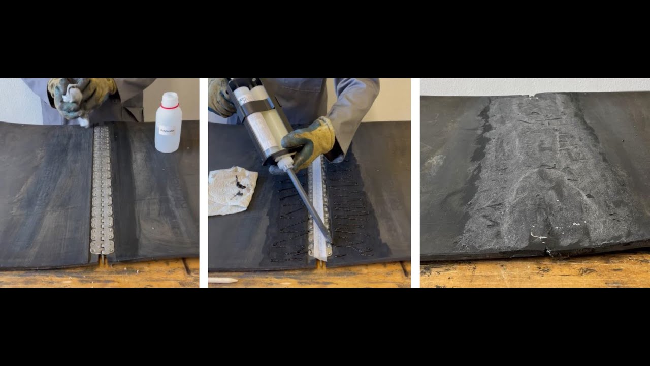 Coating hinge fasteners for conveyor belts with Multiface 1 5 - YouTube