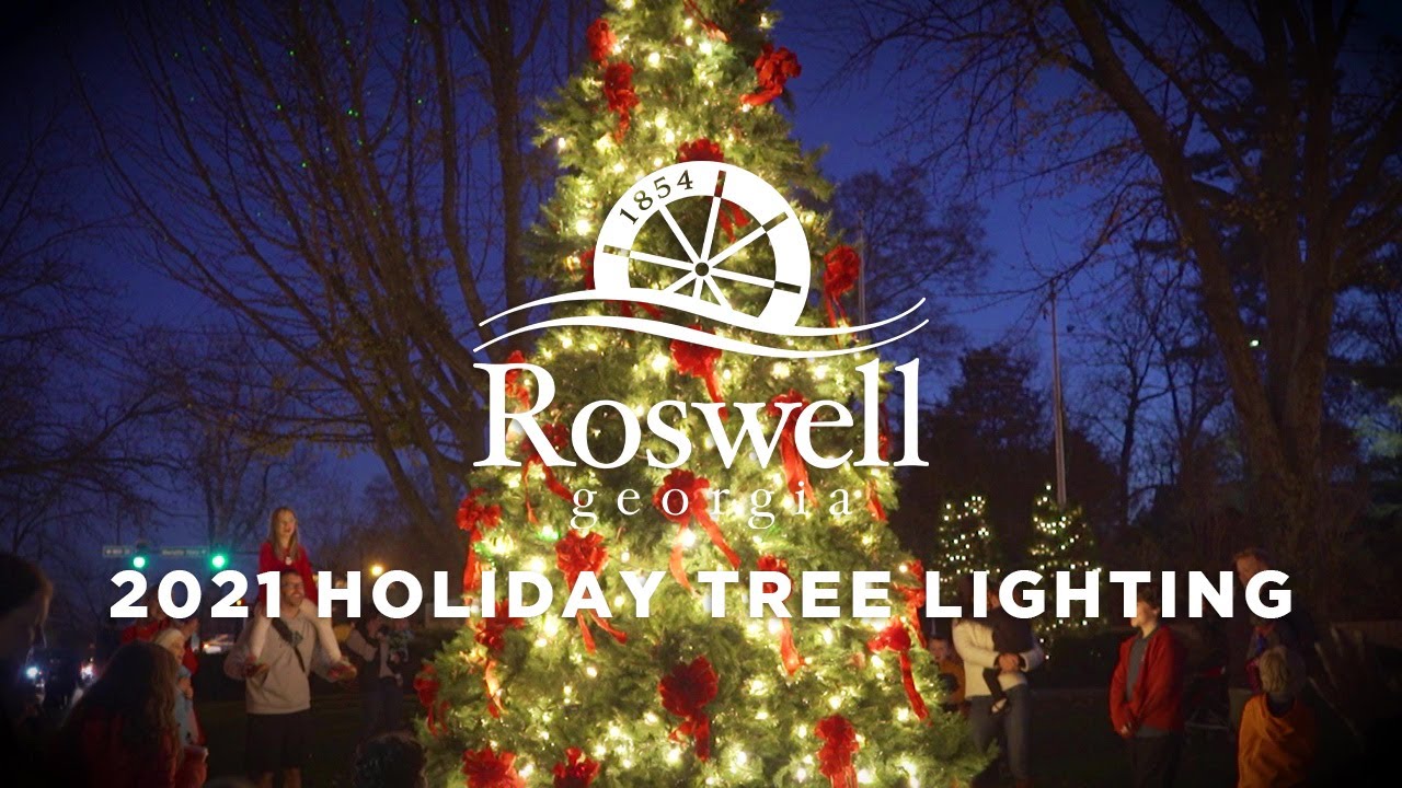 2021 Roswell Holiday tree lighting - YouTube