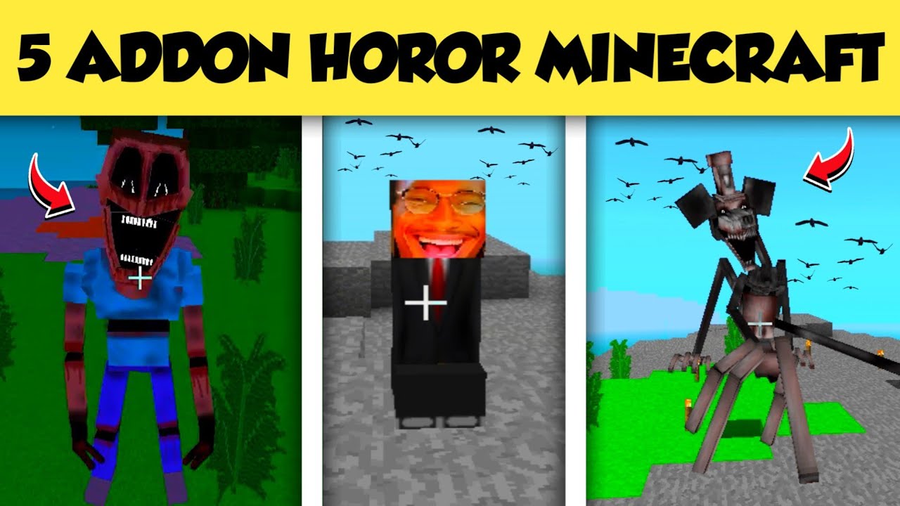 5 Addon Horor MENYERAMKAN Di Minecraft ... (ADA AMBATUKAM) - YouTube