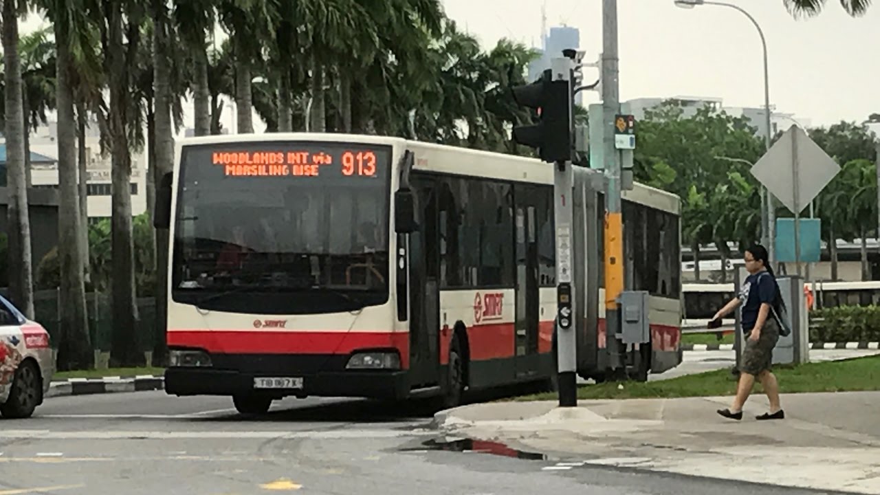 TIB1187X Mercedes Benz O405G Volgren (SMRT) (Service 913) (East Loop ...