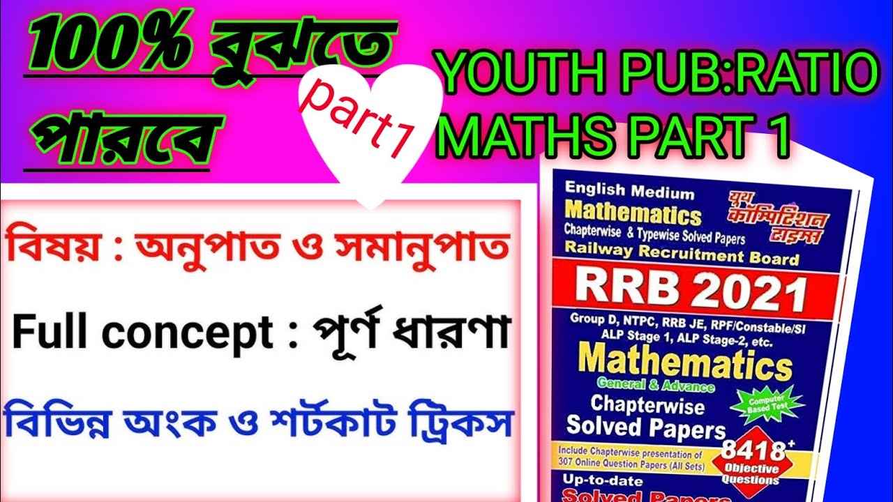 RATIO PART 1 BASIC YOUTH PUBLICATION BOOK 📚 RRB - YouTube