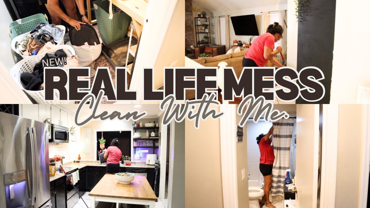 REAL LIFE MESS CLEAN WITH ME 2.0 | BEFORE AND AFTER | CLEANING ...