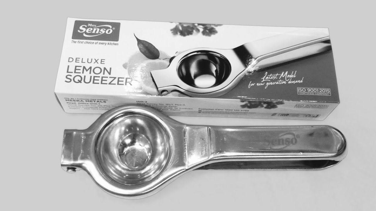 Senso stainless steel deluxe lemon squeezer - YouTube