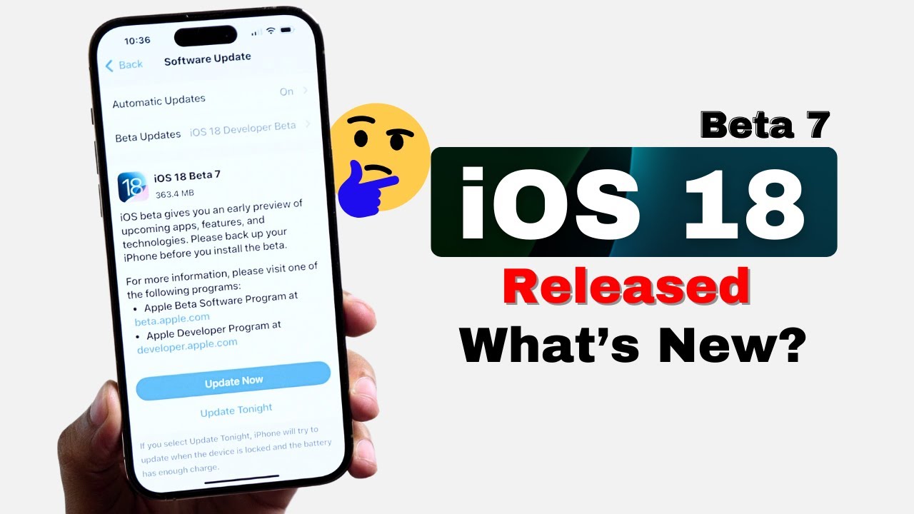 iOS 18 Beta 7 | iOS 18 Beta 7 Released - What’s New? [HINDI] - YouTube