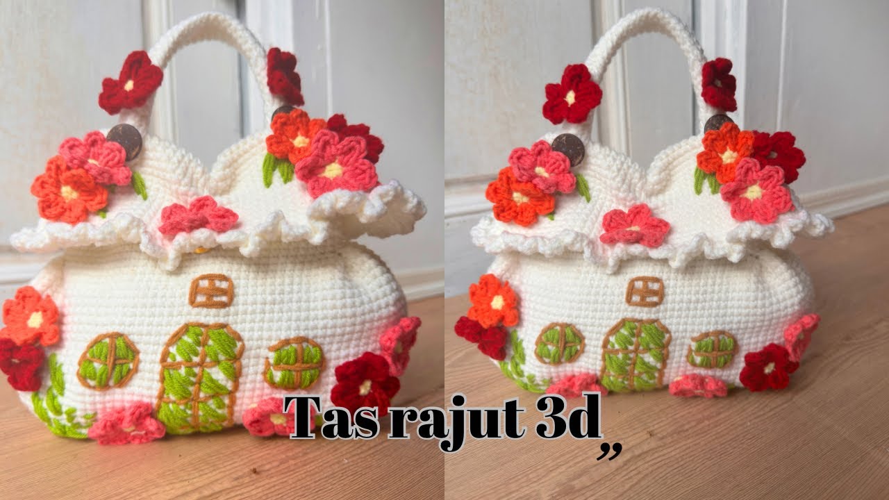 Cara membuat tas rajut 3d || design AI - YouTube