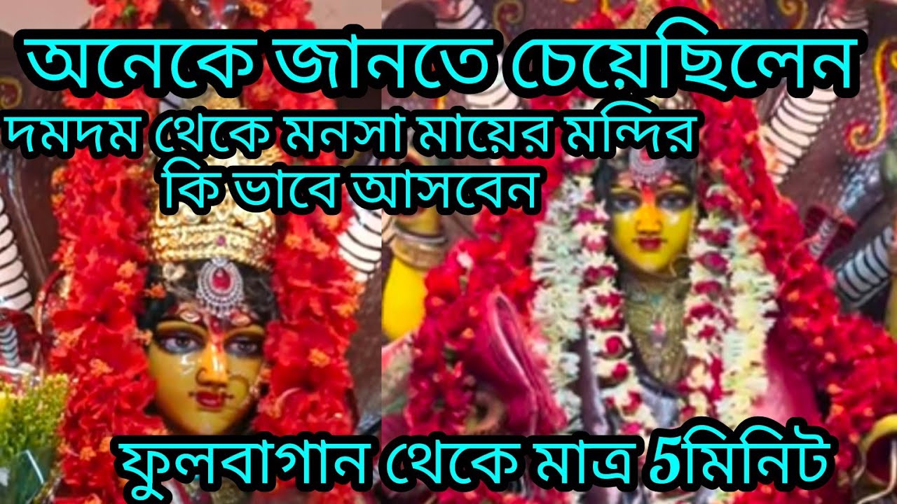 দমদম থেকে মনসা মন্দির কি ভাবে আসবেন kolkata kankurgachi maa Manasa ...