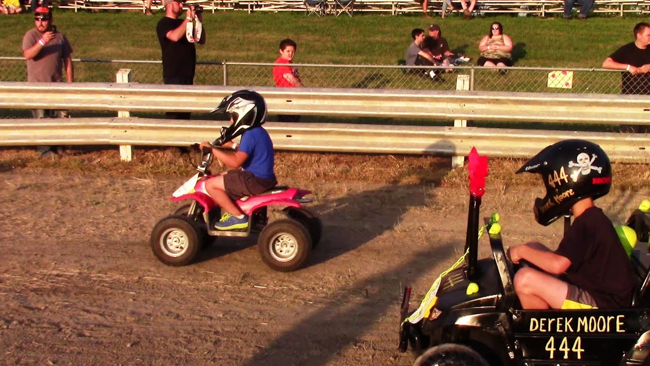 Power Wheels Drag Races At Wayne County Fair Camera 1 - YouTube