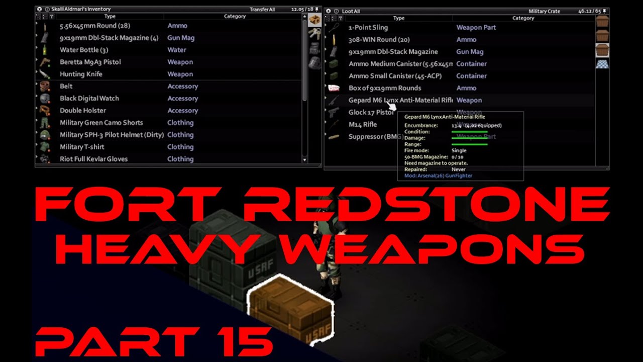 FINDING FORT REDSTONES HEAVY WEAPONS BUNKER! | Project Zomboid Modded ...