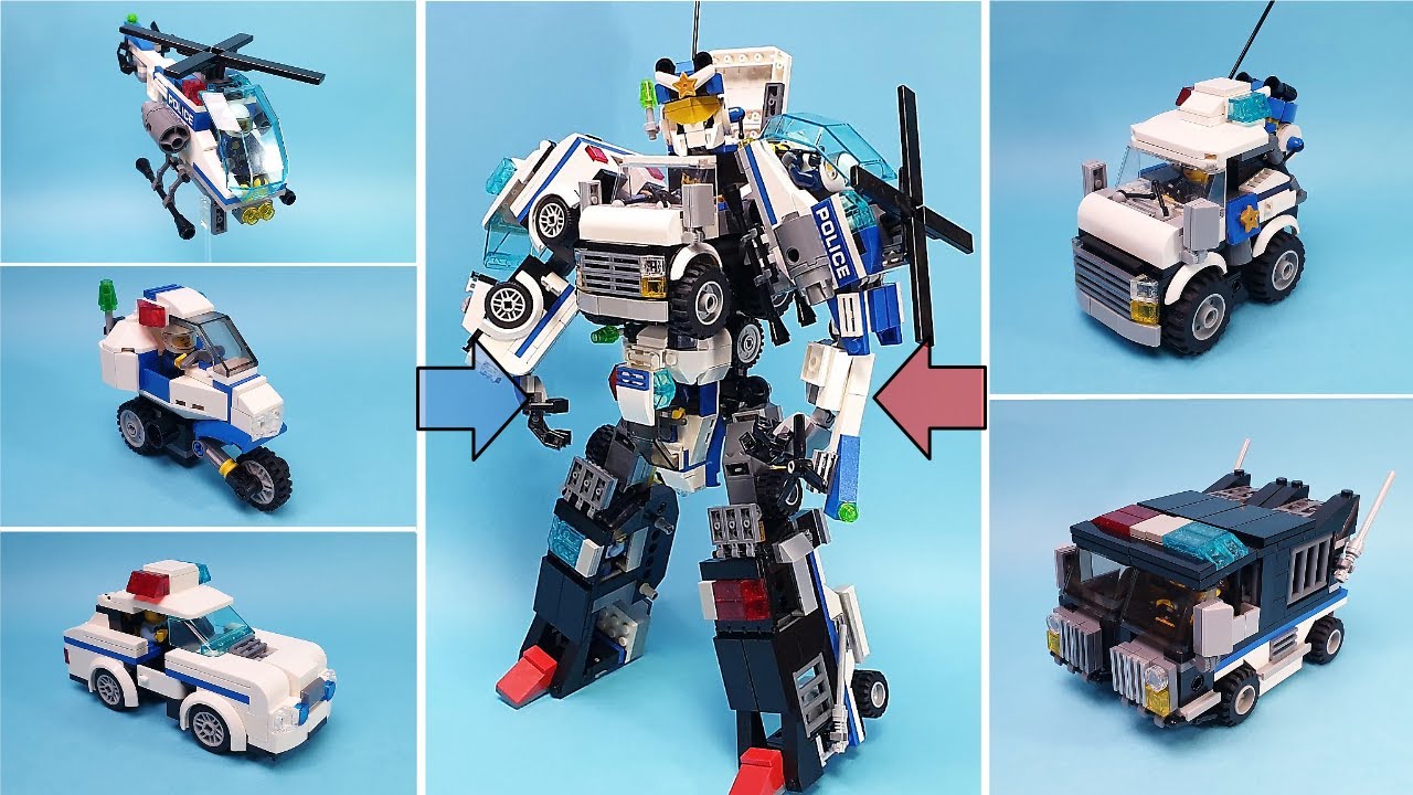 Lego police car combined robot / 레고 경찰차 합체 로봇 - YouTube