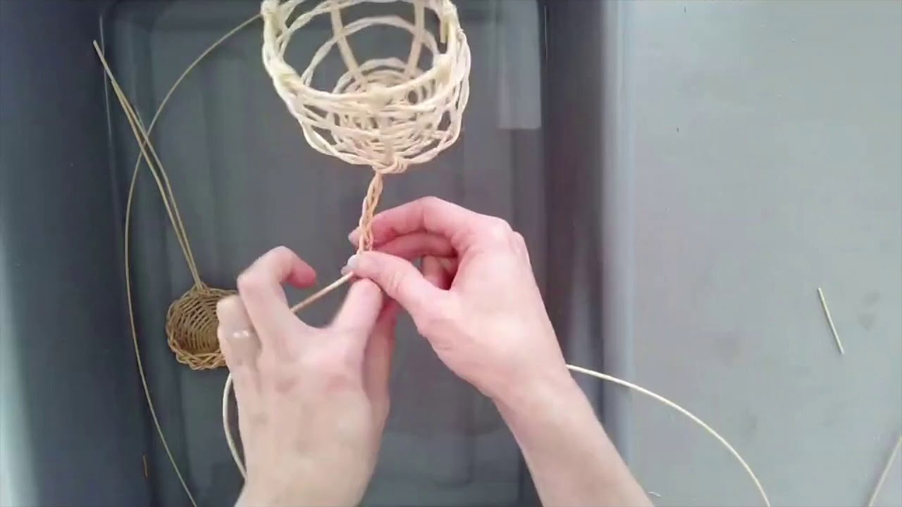 Basketry technique 4 combining elements - YouTube