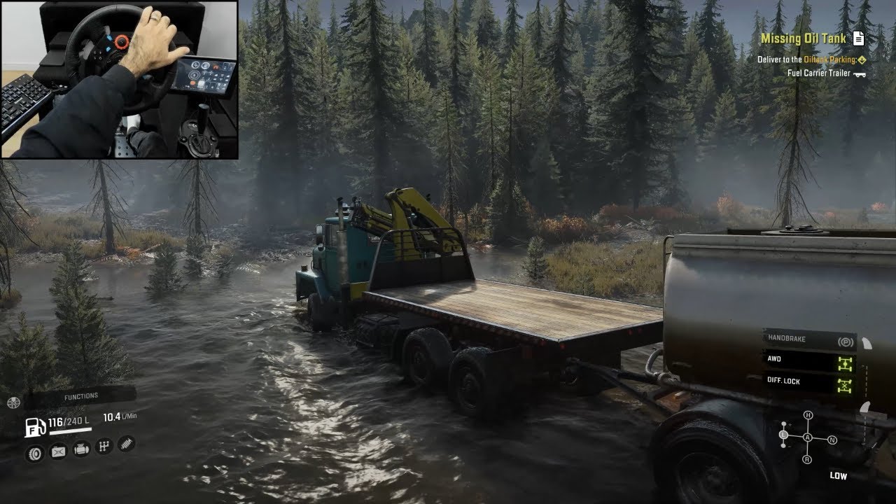 Rescuing lost oil tank | SnowRunner | Logitech G29 Gameplay - YouTube