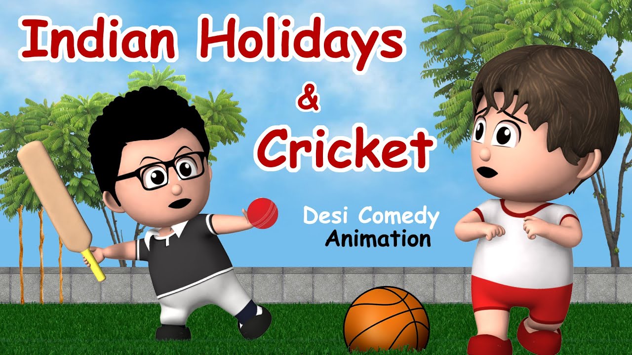 Indian Holidays & Cricket | Hindi Storytime Animation | Indian Comedy ...