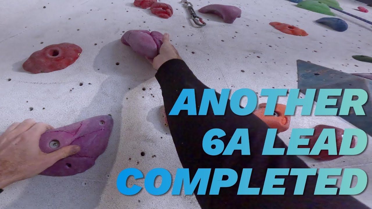 POV 6a lead climb with rocky type holds - YouTube