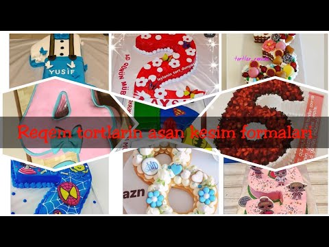 RƏQƏM TORTLARIN ASAN KƏSİMİ #tortreseptleri#tortbezekleri#adgunutortlari#reqemtortlarinhazirlanmasi