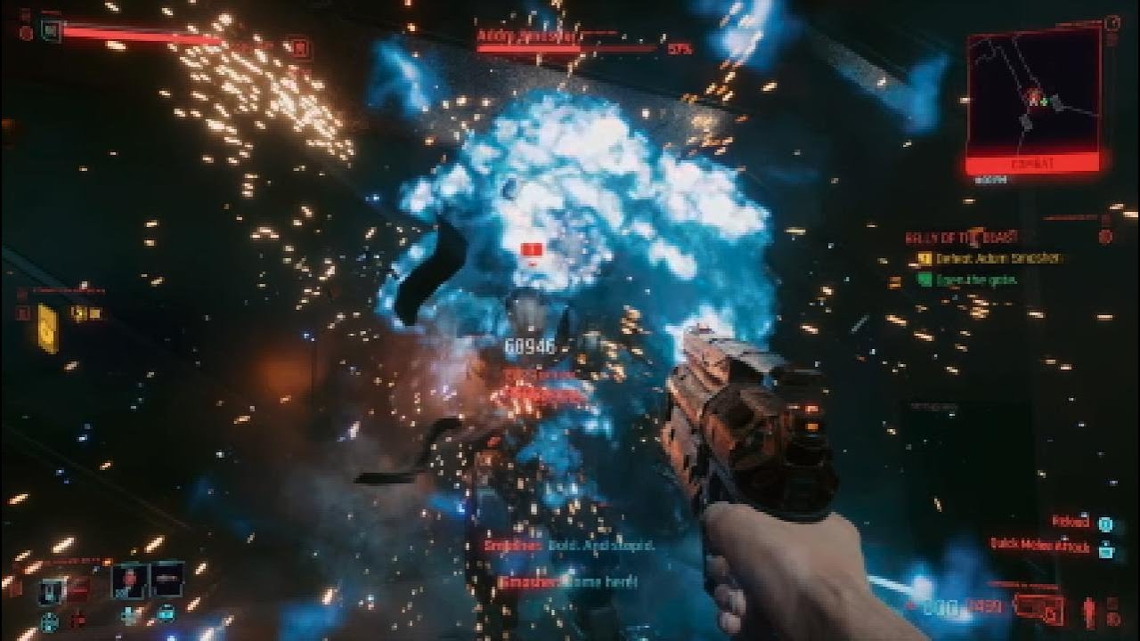 Cyberpunk 2077 - Destroying Adam Smasher with a Hand Cannon "Comrade's ...