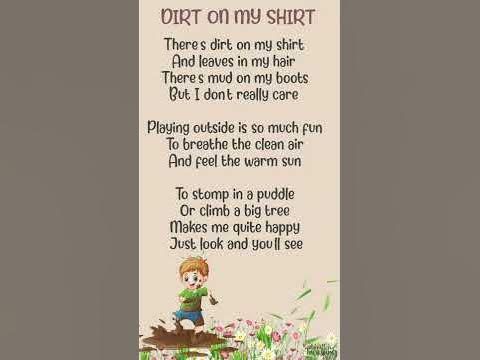 Dirt On My Shirt | kids poems | poems for kids in english | #shorts ...